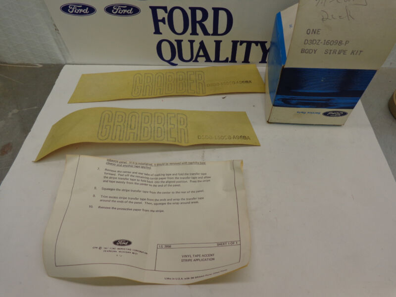 FORD OEM NEW D3DZ-16098-P Grabber Decal Transfer Sticker Stripe Kit Ma ...