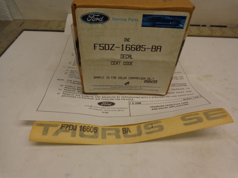FORD F5DZ-16605-BA Decal Stripe Sticker Badge Emblem Name Taurus SE ...