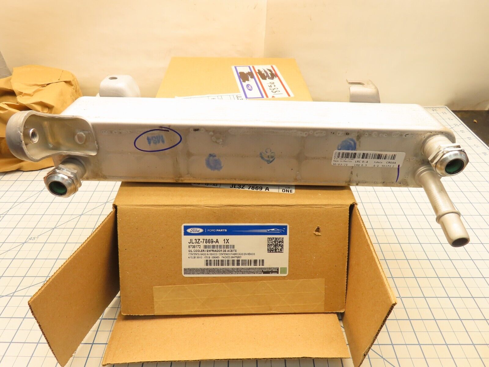 Ford JL3Z-7869-A Transmission Fluid Oil Cooler Heat Exchanger ...