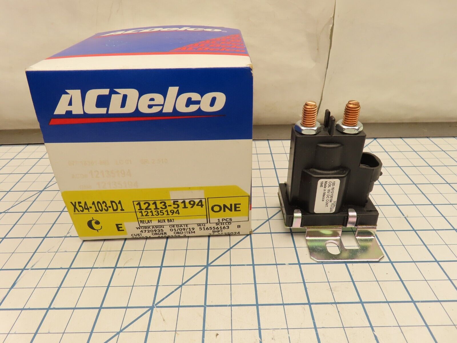 GM 12135194 Auxiliary Battery Solenoid Relay General Motors ...