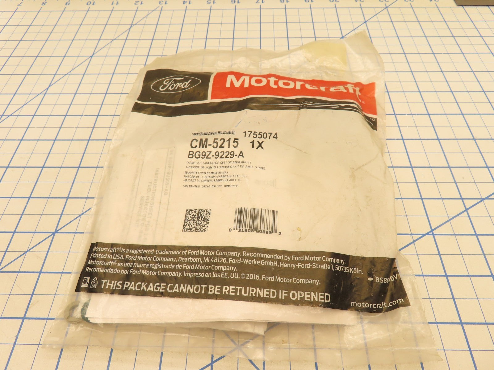 Ford BG9Z-9229-A Fuel Injector Oring Seal Kit O Ring CM-5215 Factory S ...