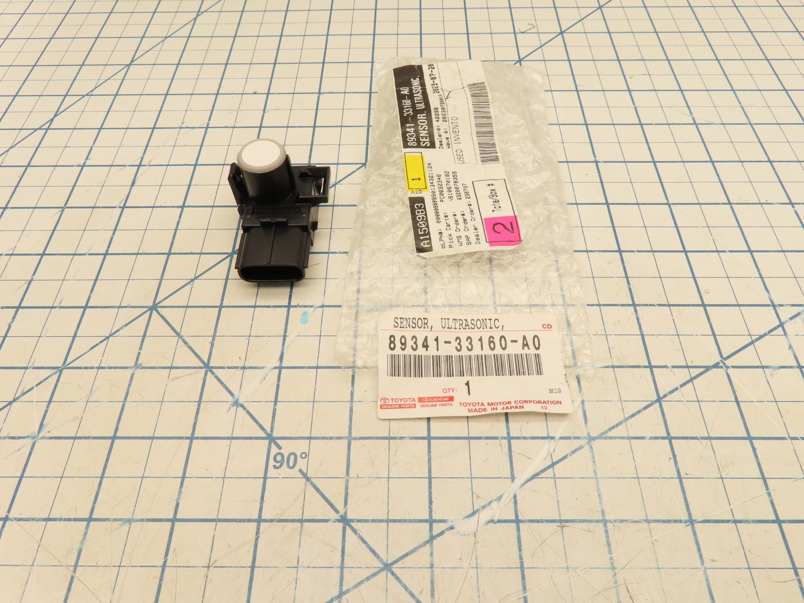 Toyota 89341-33160-A0 Parking Aid Sensor Ultrasonic White – Cottonwood ...