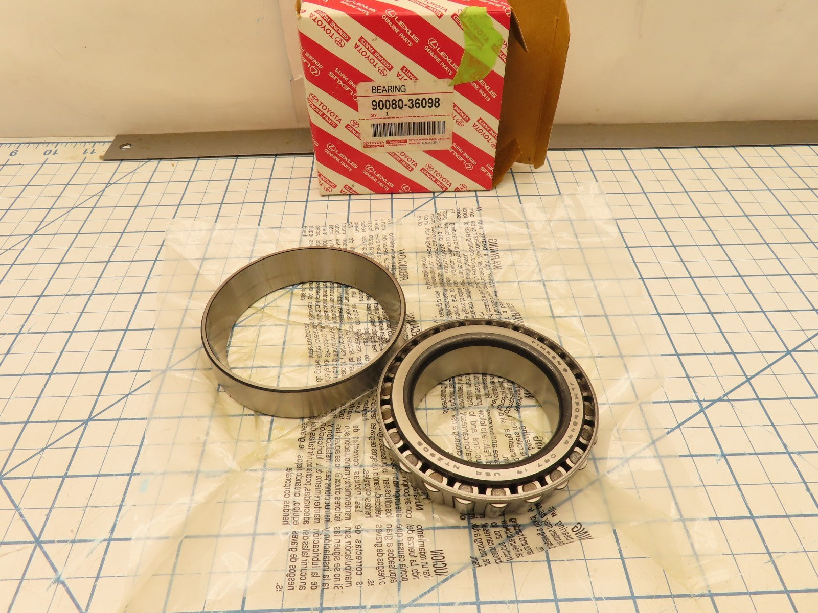 Toyota 90080-36098 Front Axle Hub Bearing and Race – Cottonwood Surplus ...