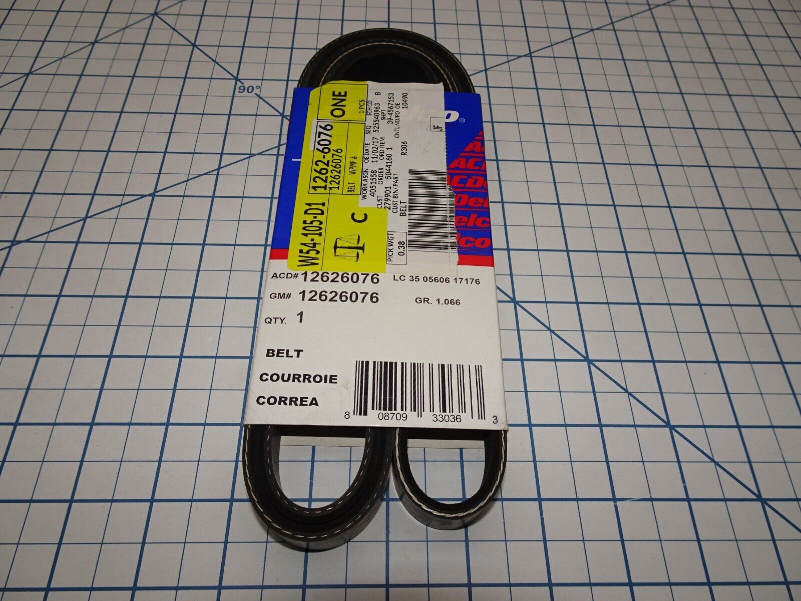 GM 12626076 Serpentine Belt 6PK1814 OEM NOS General Motors – Cottonwood ...