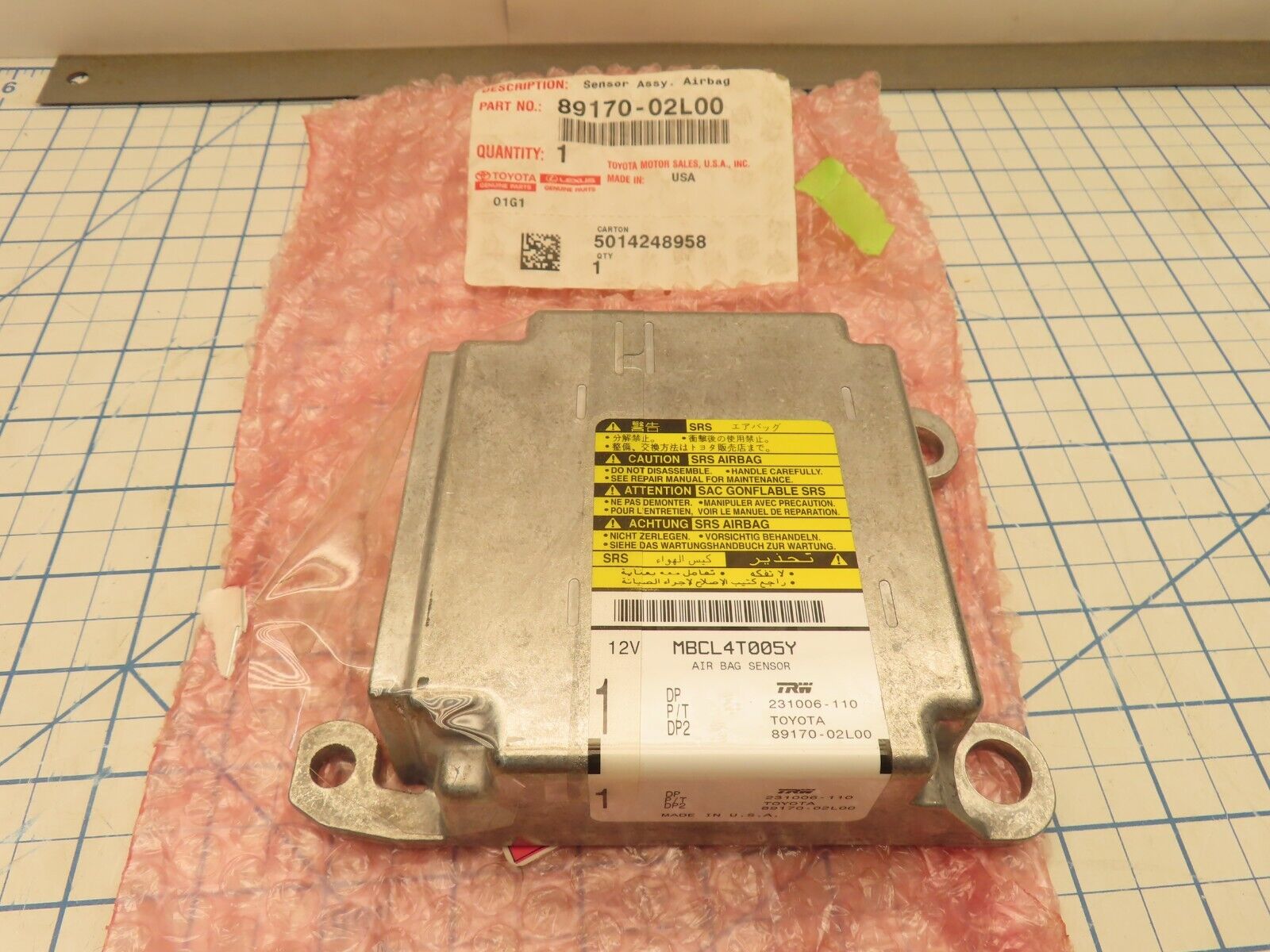 Toyota 89170-02L00 Sensor Assembly Air Bag SRS – Cottonwood Surplus Sales