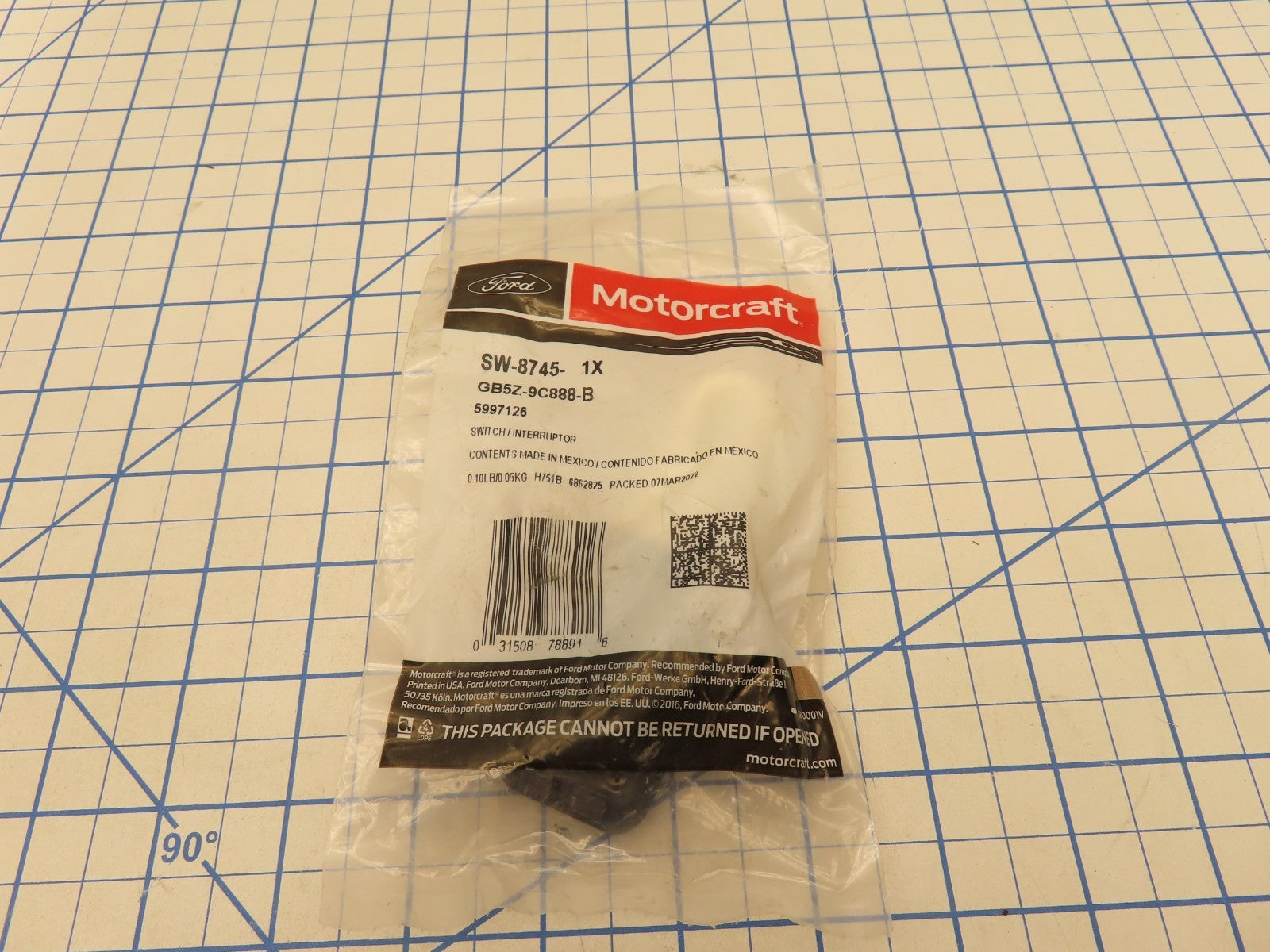 Ford GB5Z-9C888-B Tailgate Rear Hatch Release Switch SW-8745 Factory S ...