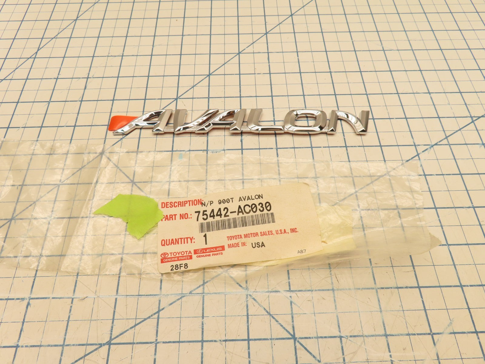 Toyota 75442-AC030 Emblem Name Plate AVALON Chrome – Cottonwood Surplus ...