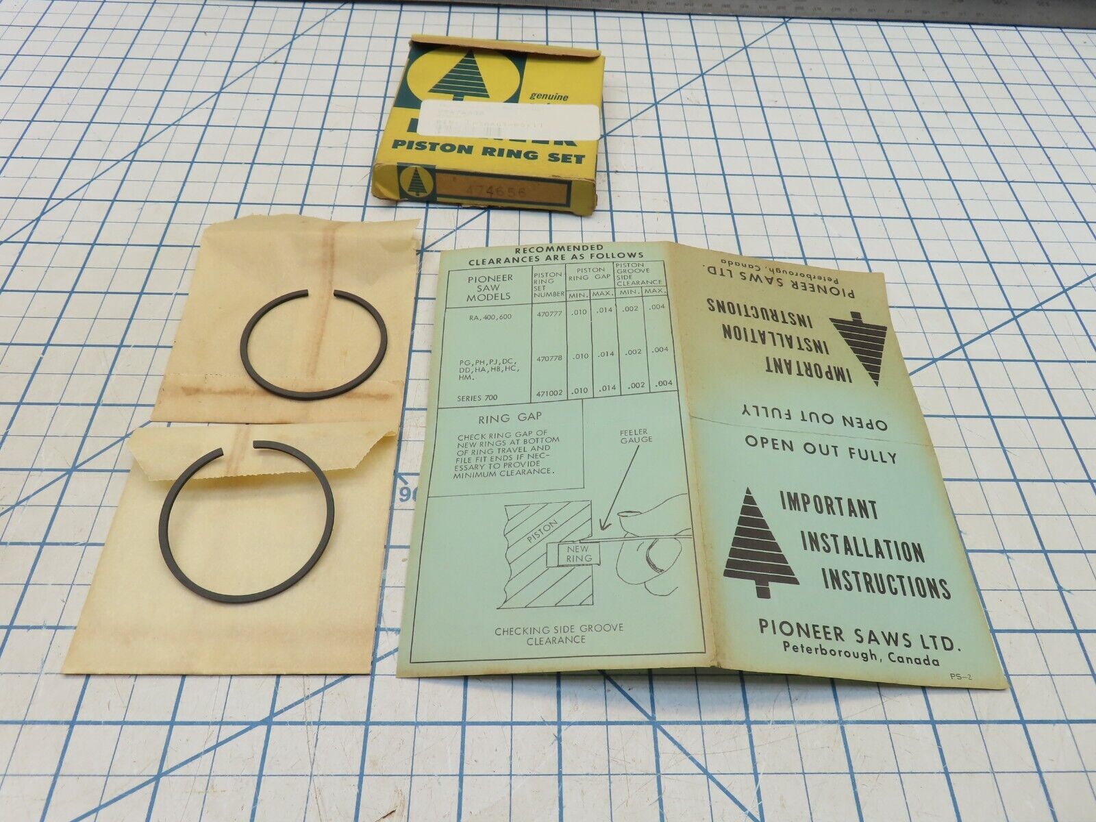 Pioneer Saw 474656 Piston rings – Cottonwood Surplus Sales